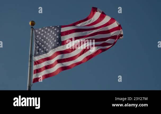 A magnificent and stunning array of American flags is waving proudly ...