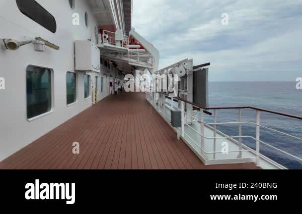 Capture the breathtaking scenery from a cruise ship's external corridor ...
