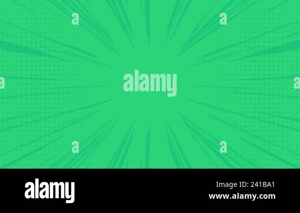 Comic manga green screen background with speed action effect, vibrant ...