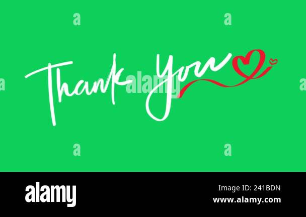 Animated thank you with green screen suitable for greeting card ...