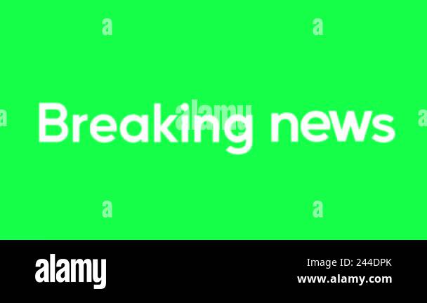 Breaking news text animation on green screen background Stock Video ...