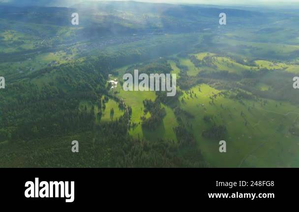 The breathtaking aerial view of beautiful Tantra mountains and ...