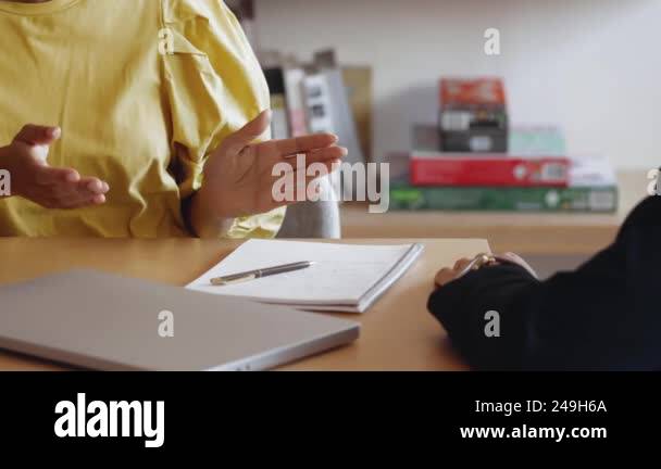 Business partners met in company office, finalize negotiations, formal ...