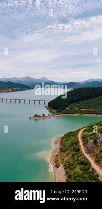 Amazing nature of the national park in Leon, Spain, Europe. Drone ...