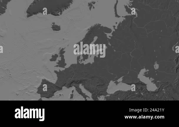 Baltic Sea. Location diagram on a bilevel elevation map in the ...