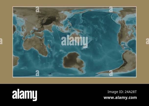 Great Australian Bight. Close-up on a sepia colored elevation map in ...
