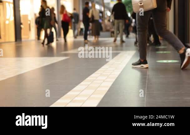 department store, crowd walking, shopping center. Time for shopping ...