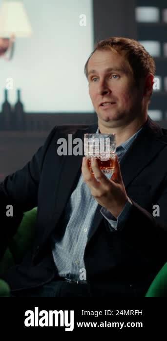 Vertical Video Elegant old money gentlemen in a refined upper class ...