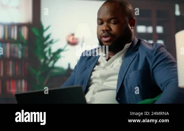 African american government spy monitoring satellite footage to gather ...