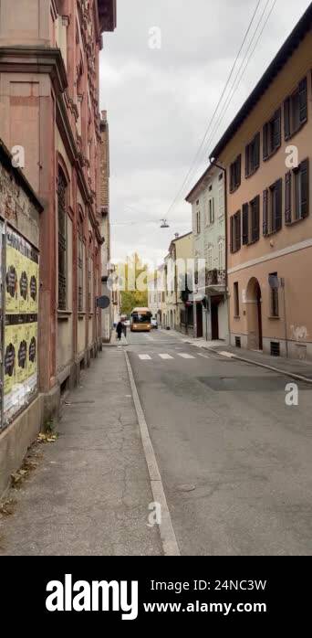 Cremona, Italy - December 9th 2024 Orange public transport radiale bus ...