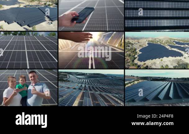 Video collage of environmental protection and installation of ...