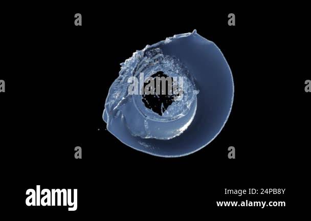 Water splash spinning transition on transparent background Stock Video ...