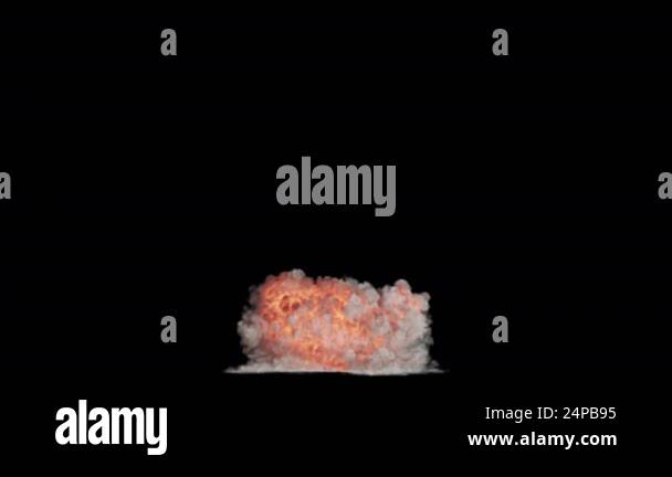 3d rendering of fire explosion simulation with alpha channel ...
