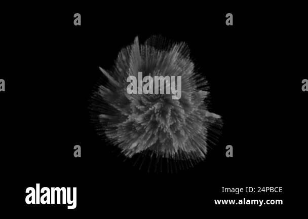 3d rendering of smoke explosion simulation with alpha channel ...