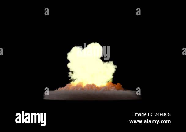 3d rendering of fire explosion simulation with alpha channel ...