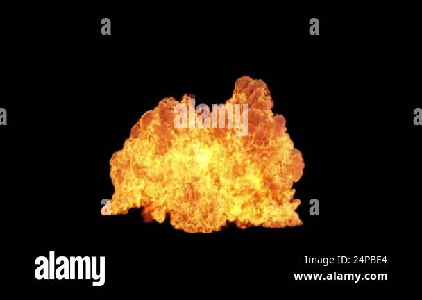 3d rendering of fire simulation with alpha channel (transparent ...