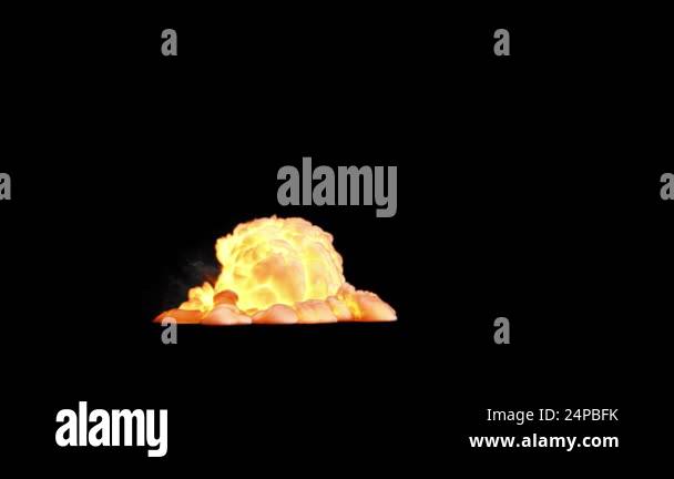 3d rendering of fire explosion simulation with alpha channel ...