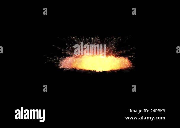 3d rendering of fire explosion simulation with alpha channel ...