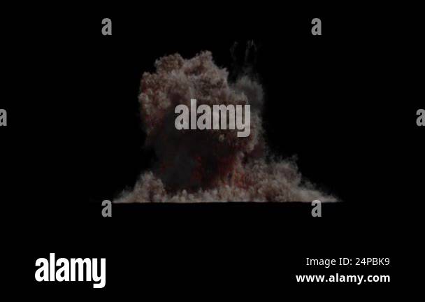 3d rendering of fire explosion simulation with alpha channel ...