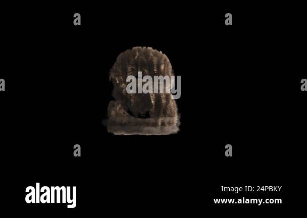 3d rendering of letter disintegrates into dust simulation with alpha ...