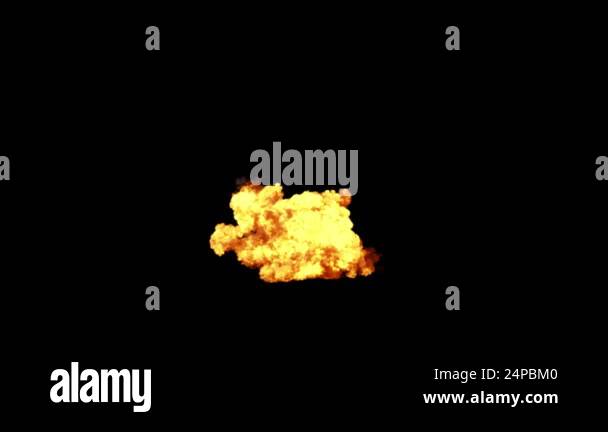3d rendering of fire explosion simulation with alpha channel ...