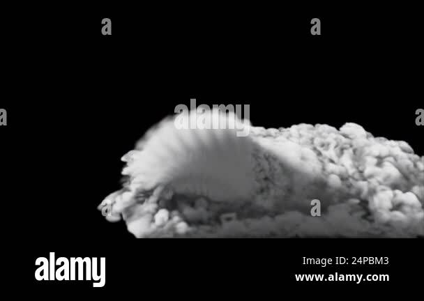 3d rendering of smoke dust simulation with alpha channel (transparent ...
