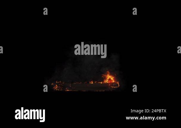 3d rendering of fire simulation with alpha channel (transparent ...