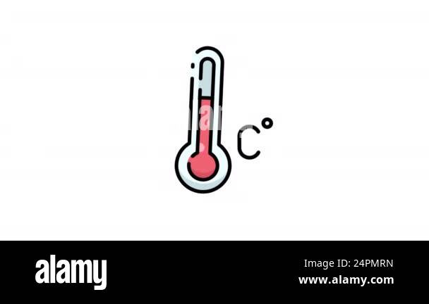 Thermometer measurement icon vector Stock Videos & Footage - HD and 4K ...