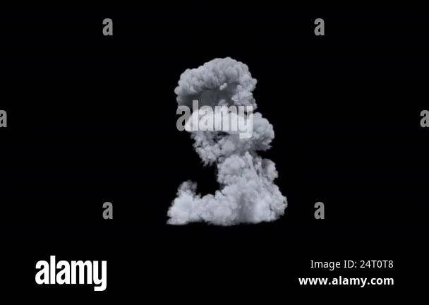 Big explosion with thick dust smoke rising up, VFX element - 60 fps, 4K ...
