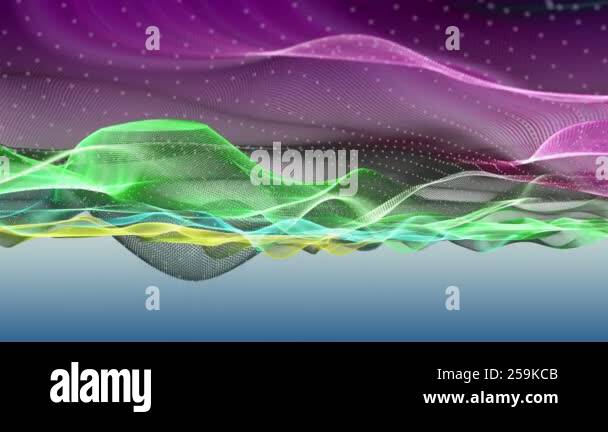 Fantastic video animation with particle wave object in slow motion and space for text, 4096x2304 ...