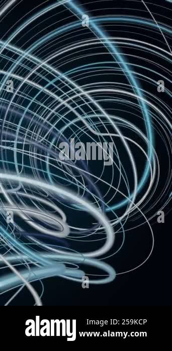 Fantastic vertical video animation with stripe wave object in slow motion, 2304x4096 loop 4K ...