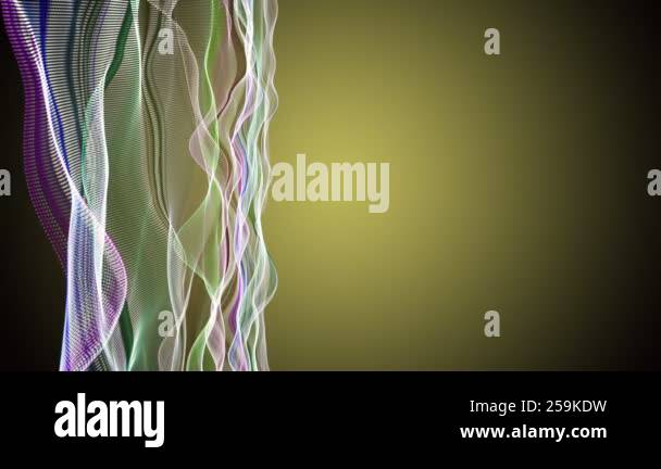 Fantastic video animation with particle wave object in slow motion and space for text, 4096x2304 ...