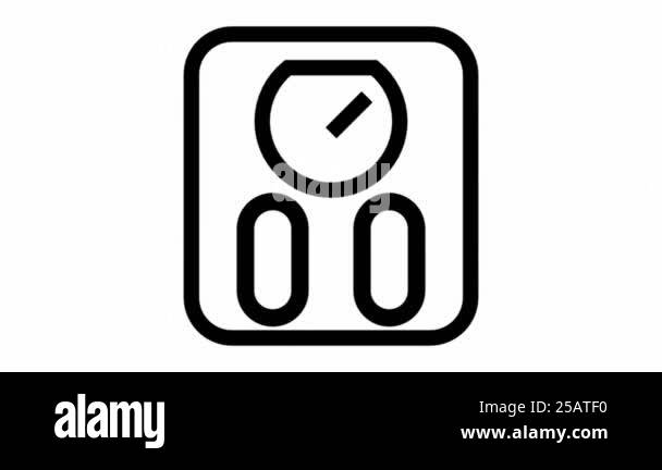 Fitness center and sports icon animation - scale motion design Stock ...