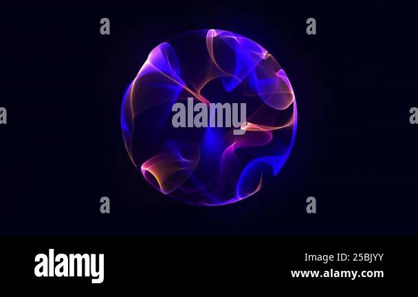 Sphere made of particles. Bright glowing particle 3d sphere Universe ...