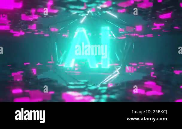 AI Typography 3d animation,Artificial Intelligence Logo typography ...