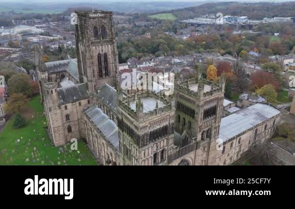 Witness the stunning aerial view of Durham, showcasing its historic ...