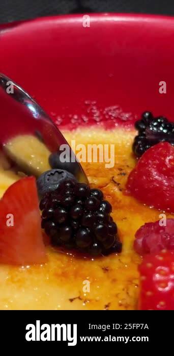 Homemade French dessert creme brulee, known as creme brulee or trinity ...