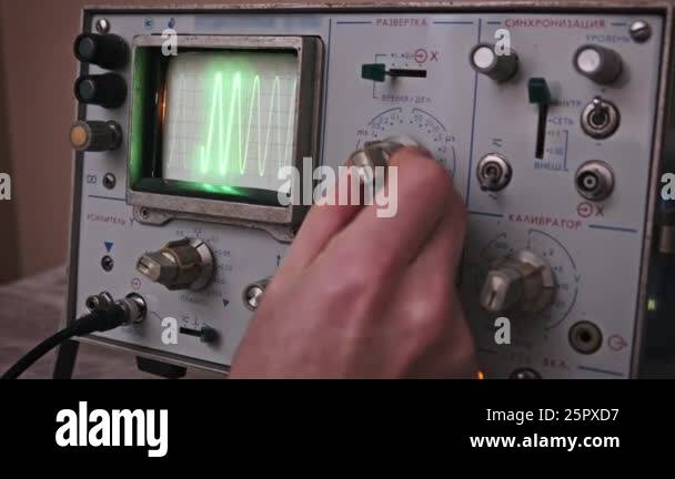 Oscilloscope display sinusoidal waveforms Stock Videos & Footage - HD ...