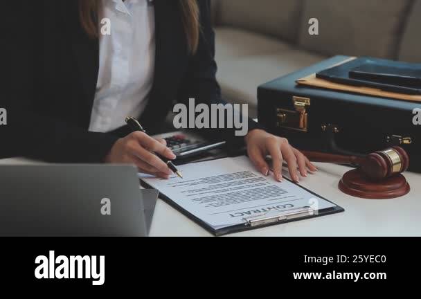 lawyer lawyer working with legal document and document with lawyer ...