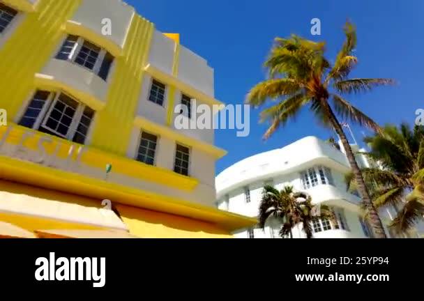 Miami Beach, FL, USA - January 4, 2025: Hotels on the strip, Miami ...