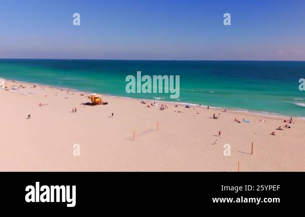 Miami January 2025 aerial stock video. View of Miami Beach Florida ...