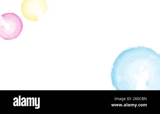 Cool background frame animation video with rotating watercolor style ...