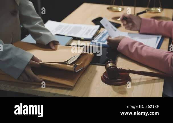 judge with gavel and papers at meeting Stock Video Footage - Alamy