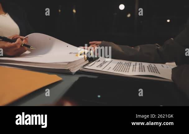 business woman writing in office Stock Video Footage - Alamy
