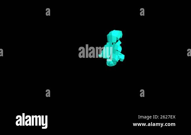 3D animation of polygons. Polygonal 3D animation. Animation of a human ...