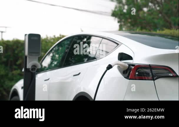 Electric vehicle technology utilized to residential area or home charging station for EV car ...