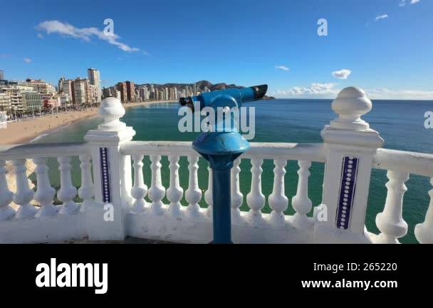 Benidorm; Spain; January 12, 2025: Enjoy breathtaking views of Levante ...