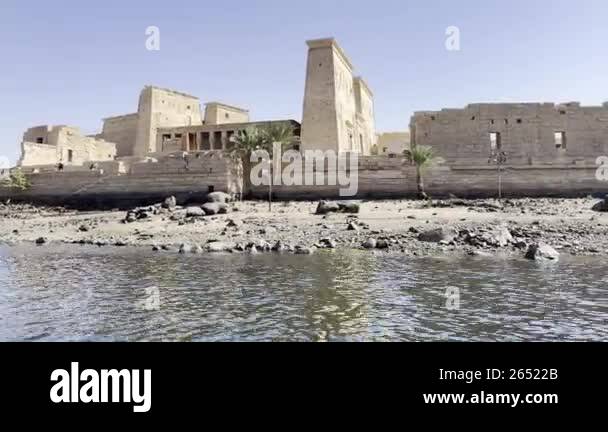 Aswan, Egypt; January 18, 2024: Exploring the Temple of Isis at Philae ...