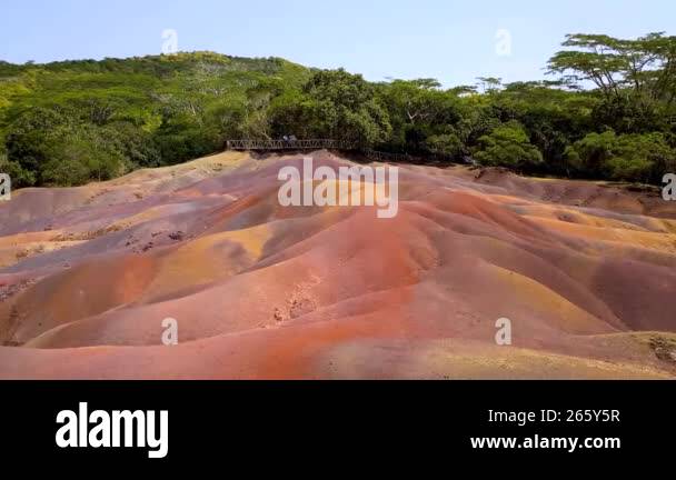 Chamarel Seven Colored Earth Geopark in Mauritius Island. Colorful ...