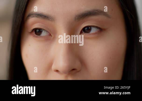Extreme close up female eyes Asian Japanese woman girl Chinese Korean ...